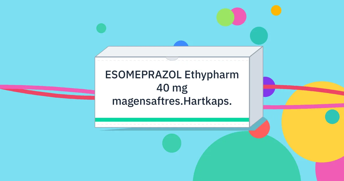 Symbolbild: Packung mit der Aufschrift ESOMEPRAZOL Ethypharm 40 mg magensaftres.Hartkaps. (PZN 11521216) – Verfügbarkeit und Bezug in Apotheken in Frankfurt am Main
