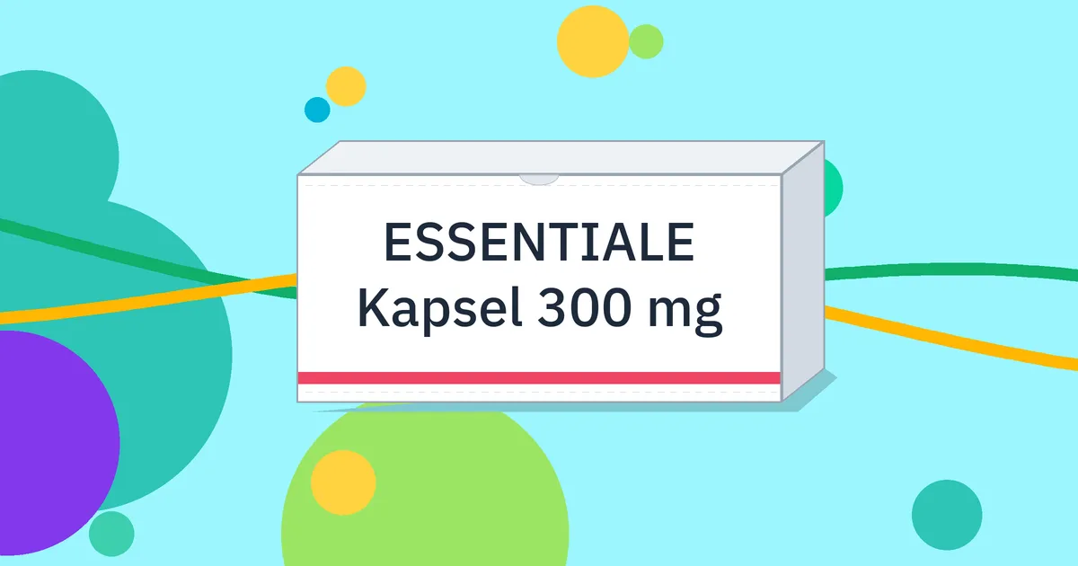 Symbolbild: Packung mit der Aufschrift ESSENTIALE Kapsel 300 mg (PZN 10319518) – Verfügbarkeit und Bezug in Apotheken in Frankfurt am Main
