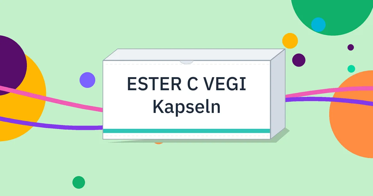 Symbolbild: Packung mit der Aufschrift ESTER C VEGI Kapseln (PZN 01408594) – Verfügbarkeit und Bezug in Apotheken in Frankfurt am Main