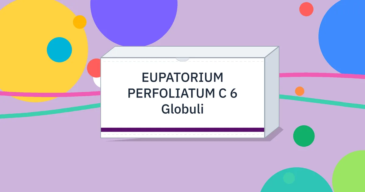 Symbolbild: Packung mit der Aufschrift EUPATORIUM PERFOLIATUM C 6 Globuli (PZN 04216748) – Verfügbarkeit und Bezug in Apotheken in Frankfurt am Main
