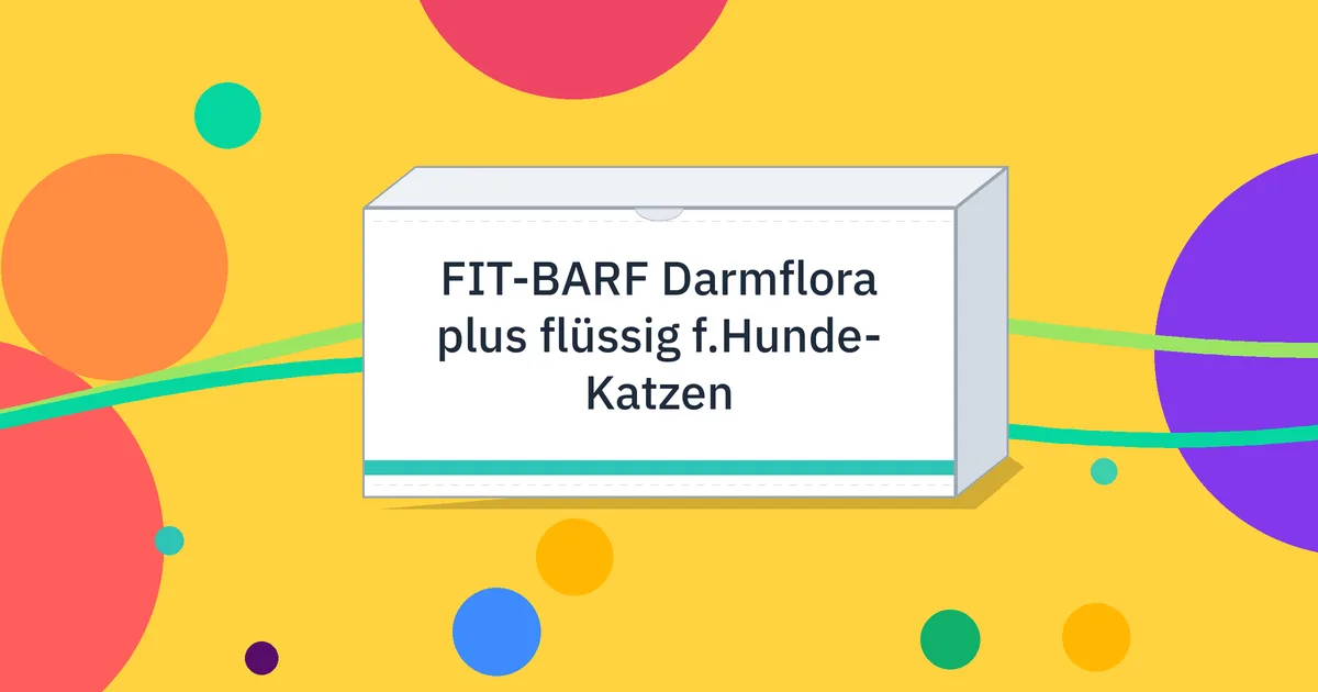 Symbolbild: Packung mit der Aufschrift FIT-BARF Darmflora plus flüssig f.Hunde-Katzen (PZN 11251797) – Verfügbarkeit und Bezug in Apotheken in Frankfurt am Main