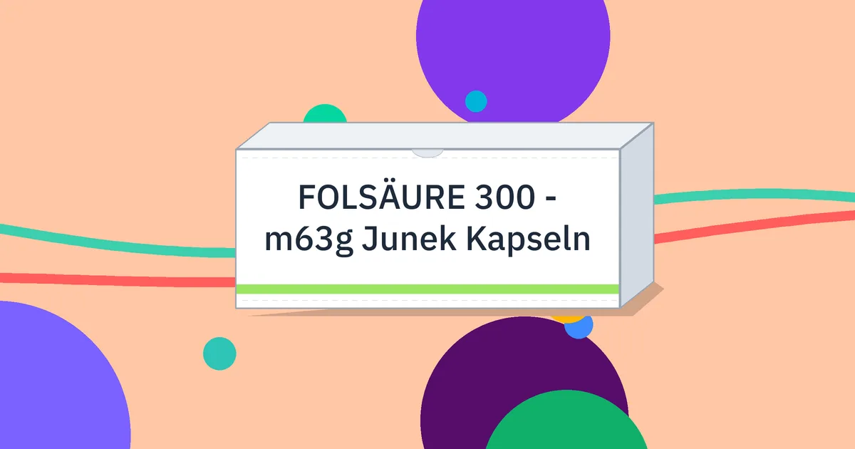 Symbolbild: Packung mit der Aufschrift FOLSÄURE 300 -m63g Junek Kapseln (PZN 10052630) – Verfügbarkeit und Bezug in Apotheken in Frankfurt am Main