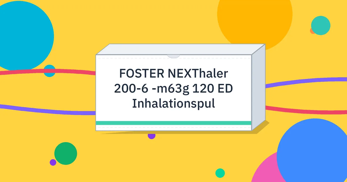 Symbolbild: Packung mit der Aufschrift FOSTER NEXThaler 200-6 -m63g 120 ED Inhalationspul (PZN 13358281) – Verfügbarkeit und Bezug in Apotheken in Frankfurt am Main