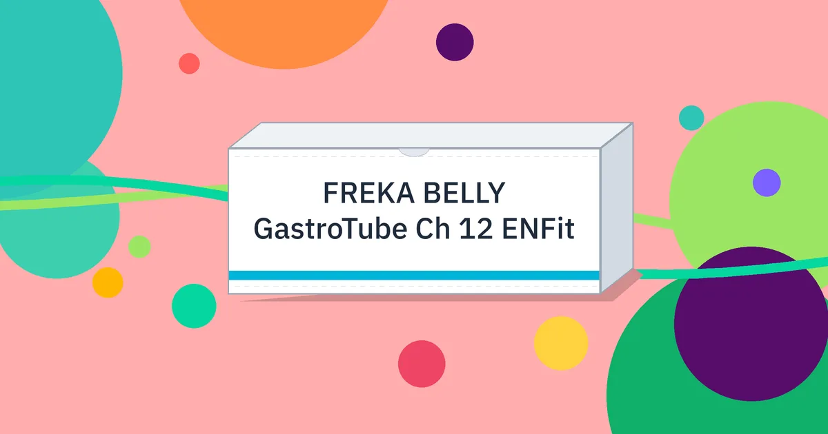 Symbolbild: Packung mit der Aufschrift FREKA BELLY GastroTube Ch 12 ENFit (PZN 19405113) – Verfügbarkeit und Bezug in Apotheken in Frankfurt am Main