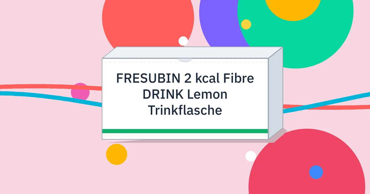 Symbolbild: Packung mit der Aufschrift FRESUBIN 2 kcal Fibre DRINK Lemon Trinkflasche (PZN 17269806) – Verfügbarkeit und Bezug in Apotheken in Frankfurt am Main