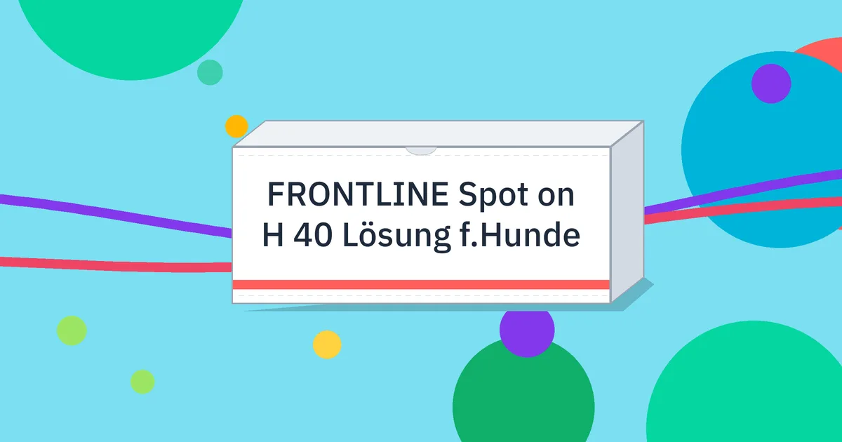 Symbolbild: Packung mit der Aufschrift FRONTLINE Spot on H 40 Lösung f.Hunde (PZN 00662899) – Verfügbarkeit und Bezug in Apotheken in Frankfurt am Main