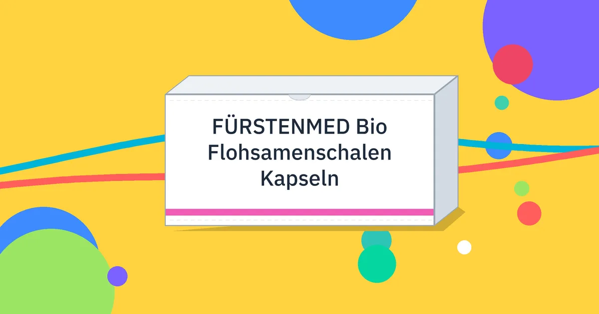 Symbolbild: Packung mit der Aufschrift FÜRSTENMED Bio Flohsamenschalen Kapseln (PZN 16945961) – Verfügbarkeit und Bezug in Apotheken in Frankfurt am Main