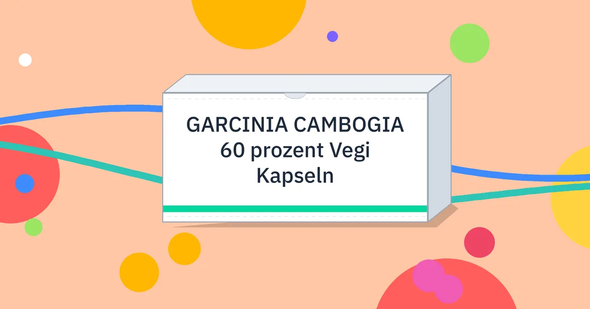 Symbolbild: Packung mit der Aufschrift GARCINIA CAMBOGIA 60 prozent Vegi Kapseln (PZN 04412834) – Verfügbarkeit und Bezug in Apotheken in Frankfurt am Main