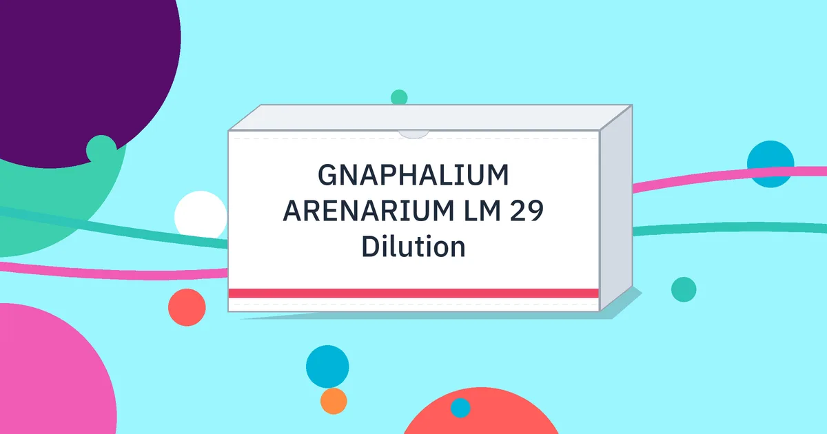 Symbolbild: Packung mit der Aufschrift GNAPHALIUM ARENARIUM LM 29 Dilution (PZN 13544871) – Verfügbarkeit und Bezug in Apotheken in Frankfurt am Main