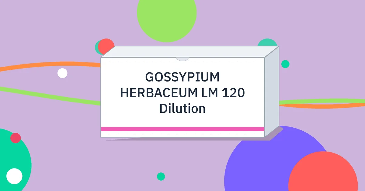 Symbolbild: Packung mit der Aufschrift GOSSYPIUM HERBACEUM LM 120 Dilution (PZN 13545899) – Verfügbarkeit und Bezug in Apotheken in Frankfurt am Main