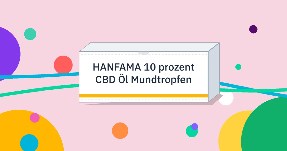 Symbolbild: Packung mit der Aufschrift HANFAMA 10 prozent CBD Öl Mundtropfen (PZN 17618193) – Verfügbarkeit und Bezug in Apotheken in Frankfurt am Main