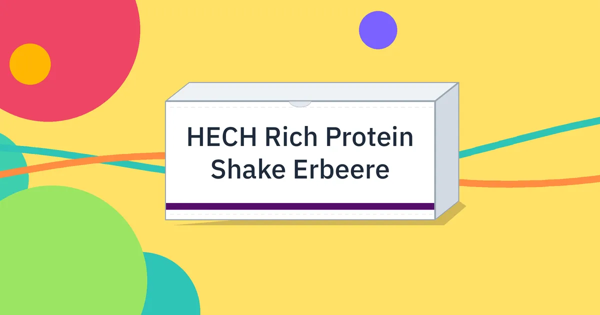 Symbolbild: Packung mit der Aufschrift HECH Rich Protein Shake Erbeere (PZN 09487570) – Verfügbarkeit und Bezug in Apotheken in Frankfurt am Main