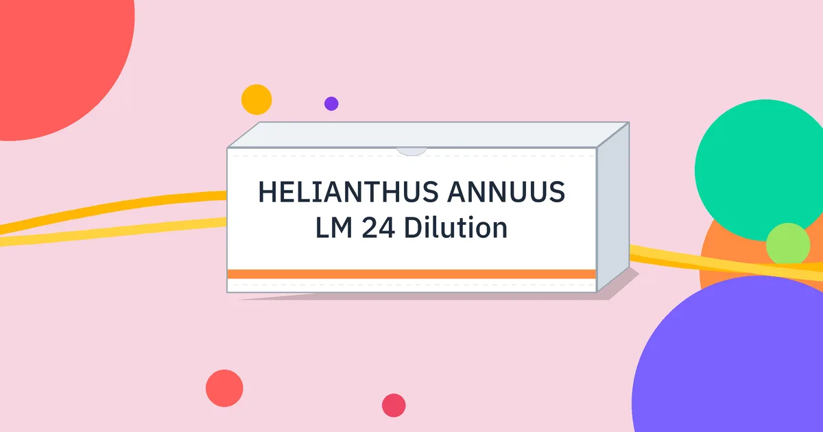 Symbolbild: Packung mit der Aufschrift HELIANTHUS ANNUUS LM 24 Dilution (PZN 12885943) – Verfügbarkeit und Bezug in Apotheken in Frankfurt am Main