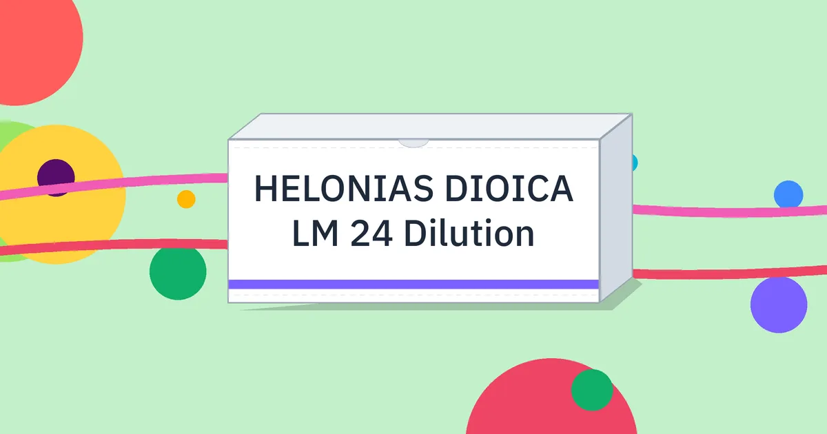 Symbolbild: Packung mit der Aufschrift HELONIAS DIOICA LM 24 Dilution (PZN 09650739) – Verfügbarkeit und Bezug in Apotheken in Frankfurt am Main