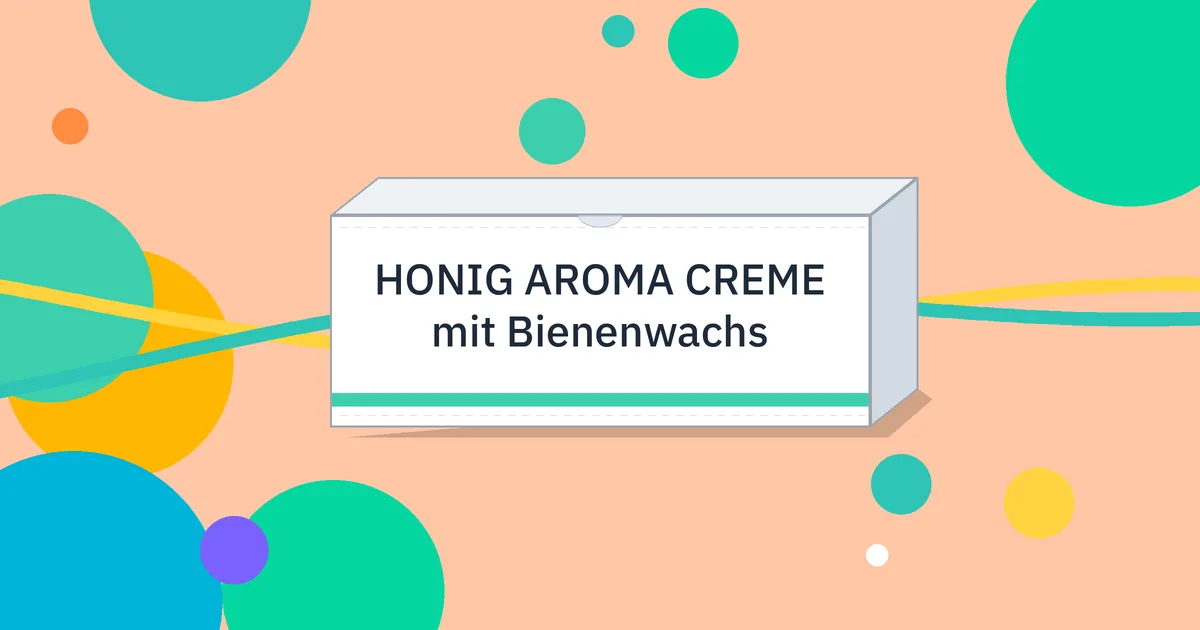Symbolbild: Packung mit der Aufschrift HONIG AROMA CREME mit Bienenwachs (PZN 09606419) – Verfügbarkeit und Bezug in Apotheken in Frankfurt am Main