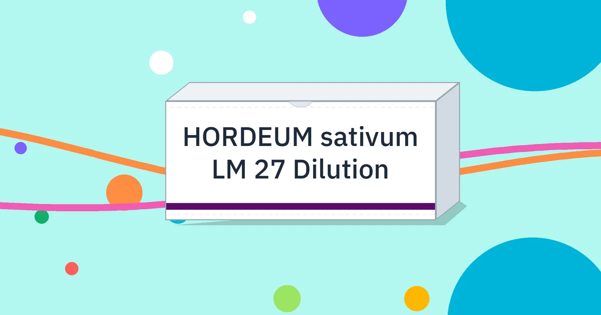 Symbolbild: Packung mit der Aufschrift HORDEUM sativum LM 27 Dilution (PZN 13556035) – Verfügbarkeit und Bezug in Apotheken in Frankfurt am Main
