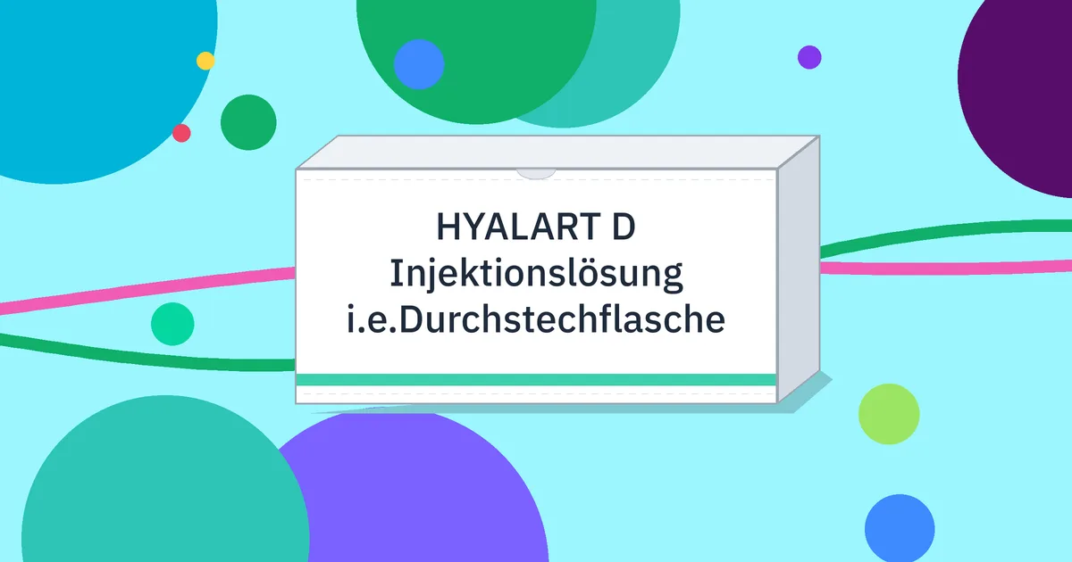 Symbolbild: Packung mit der Aufschrift HYALART D Injektionslösung i.e.Durchstechflasche (PZN 10795785) – Verfügbarkeit und Bezug in Apotheken in Frankfurt am Main