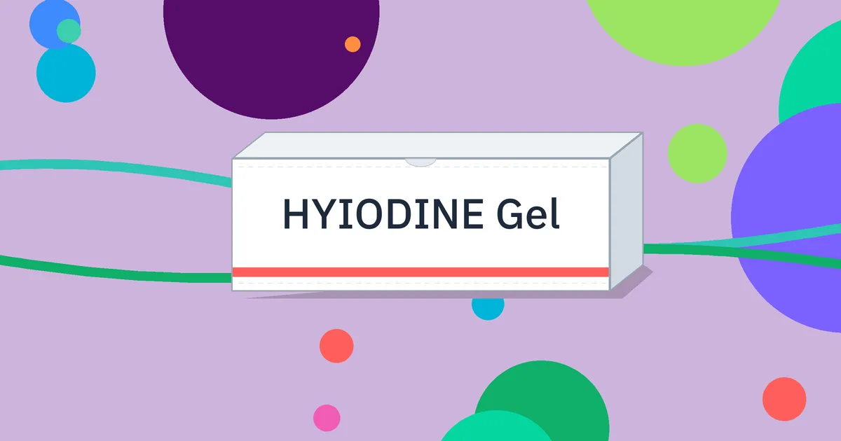 Symbolbild: Packung mit der Aufschrift HYIODINE Gel (PZN 19094334) – Verfügbarkeit und Bezug in Apotheken in Frankfurt am Main