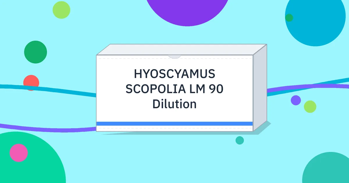 Symbolbild: Packung mit der Aufschrift HYOSCYAMUS SCOPOLIA LM 90 Dilution (PZN 13557968) – Verfügbarkeit und Bezug in Apotheken in Frankfurt am Main