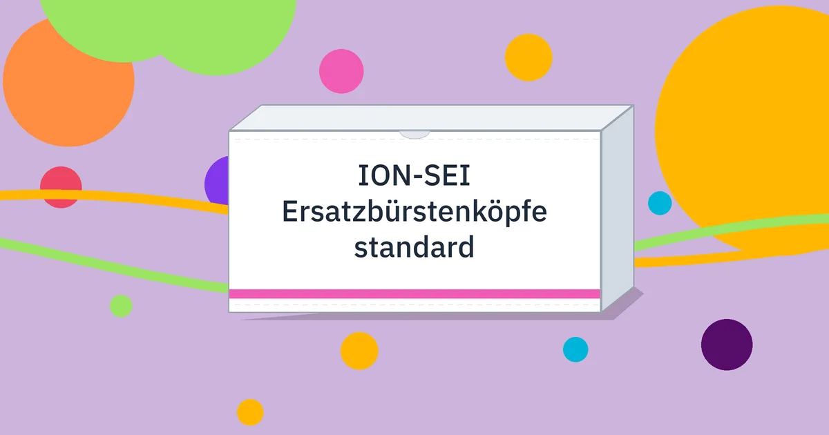 Symbolbild: Packung mit der Aufschrift ION-SEI Ersatzbürstenköpfe standard (PZN 14365490) – Verfügbarkeit und Bezug in Apotheken in Frankfurt am Main