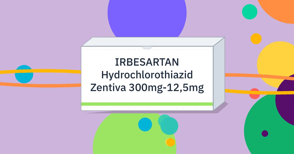 Symbolbild: Packung mit der Aufschrift IRBESARTAN Hydrochlorothiazid Zentiva 300mg-12,5mg (PZN 09752109) – Verfügbarkeit und Bezug in Apotheken in Frankfurt am Main