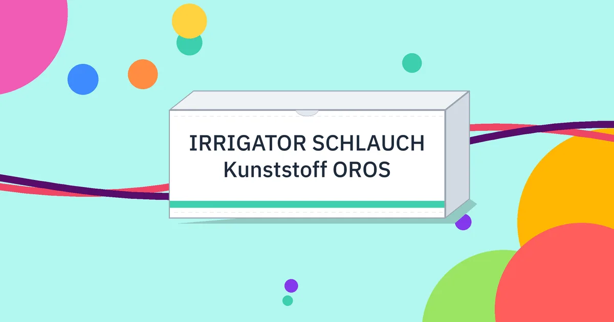 Symbolbild: Packung mit der Aufschrift IRRIGATOR SCHLAUCH Kunststoff OROS (PZN 00275346) – Verfügbarkeit und Bezug in Apotheken in Frankfurt am Main