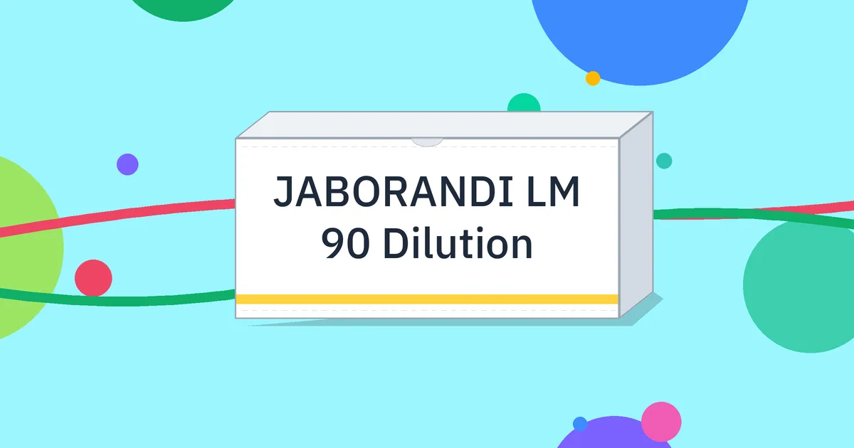 Symbolbild: Packung mit der Aufschrift JABORANDI LM 90 Dilution (PZN 12915532) – Verfügbarkeit und Bezug in Apotheken in Frankfurt am Main