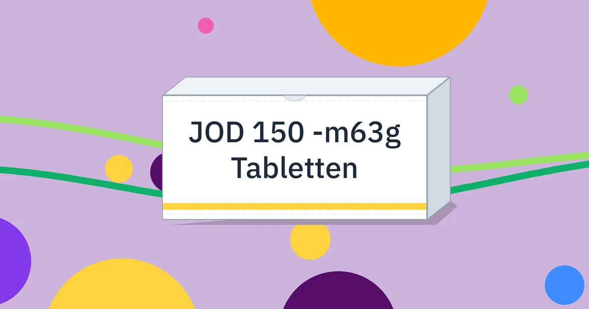 Symbolbild: Packung mit der Aufschrift JOD 150 -m63g Tabletten (PZN 16729588) – Verfügbarkeit und Bezug in Apotheken in Frankfurt am Main