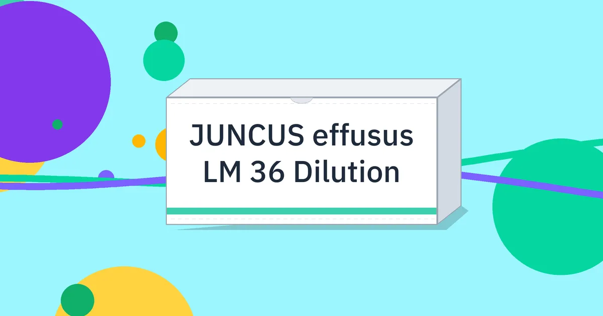 Symbolbild: Packung mit der Aufschrift JUNCUS effusus LM 36 Dilution (PZN 13564394) – Verfügbarkeit und Bezug in Apotheken in Frankfurt am Main