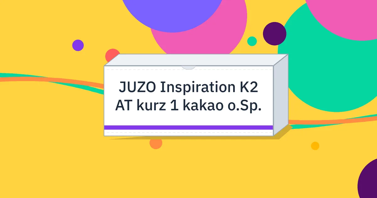 Symbolbild: Packung mit der Aufschrift JUZO Inspiration K2 AT kurz 1 kakao o.Sp. (PZN 14930530) – Verfügbarkeit und Bezug in Apotheken in Frankfurt am Main