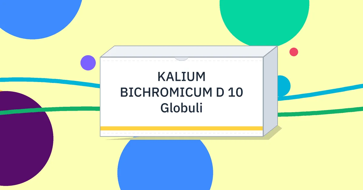 Symbolbild: Packung mit der Aufschrift KALIUM BICHROMICUM D 10 Globuli (PZN 07170923) – Verfügbarkeit und Bezug in Apotheken in Frankfurt am Main