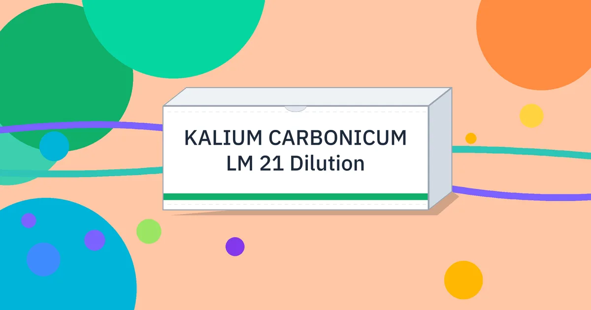 Symbolbild: Packung mit der Aufschrift KALIUM CARBONICUM LM 21 Dilution (PZN 12918370) – Verfügbarkeit und Bezug in Apotheken in Frankfurt am Main