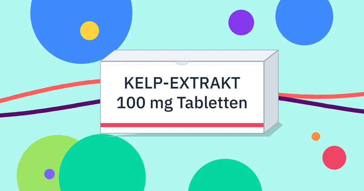 Symbolbild: Packung mit der Aufschrift KELP-EXTRAKT 100 mg Tabletten (PZN 16160177) – Verfügbarkeit und Bezug in Apotheken in Frankfurt am Main