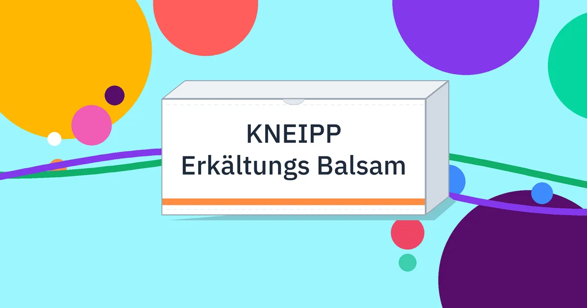 Symbolbild: Packung mit der Aufschrift KNEIPP Erkältungs Balsam (PZN 19815265) – Verfügbarkeit und Bezug in Apotheken in Frankfurt am Main