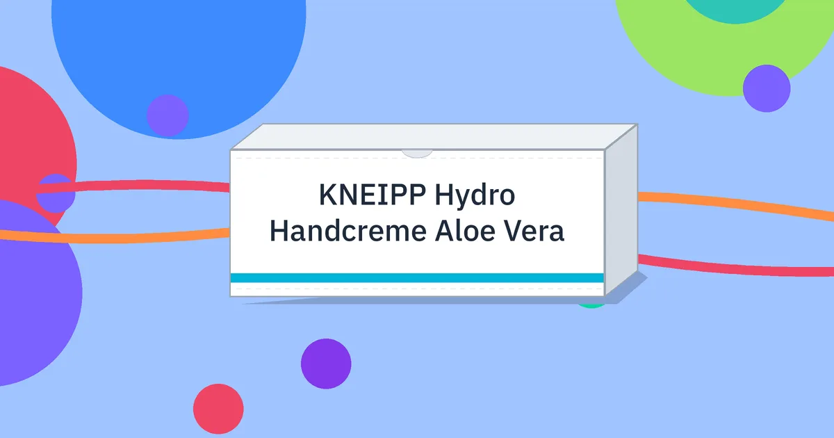 Symbolbild: Packung mit der Aufschrift KNEIPP Hydro Handcreme Aloe Vera (PZN 16829166) – Verfügbarkeit und Bezug in Apotheken in Frankfurt am Main