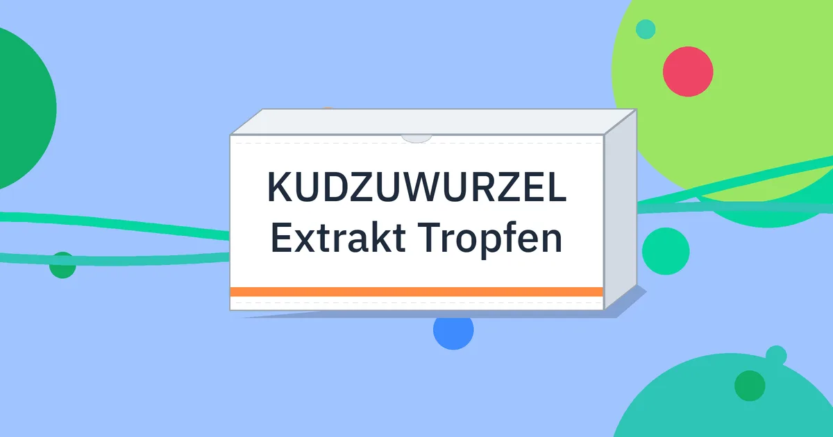 Symbolbild: Packung mit der Aufschrift KUDZUWURZEL Extrakt Tropfen (PZN 20211443) – Verfügbarkeit und Bezug in Apotheken in Frankfurt am Main