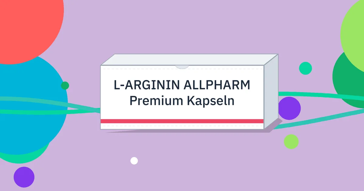 Symbolbild: Packung mit der Aufschrift L-ARGININ ALLPHARM Premium Kapseln (PZN 19512895) – Verfügbarkeit und Bezug in Apotheken in Frankfurt am Main