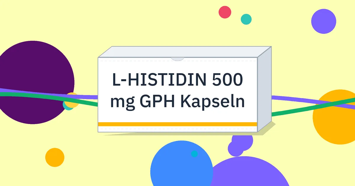 Symbolbild: Packung mit der Aufschrift L-HISTIDIN 500 mg GPH Kapseln (PZN 01290566) – Verfügbarkeit und Bezug in Apotheken in Frankfurt am Main