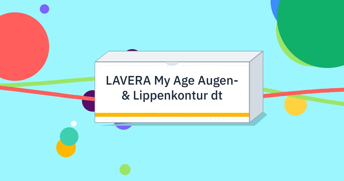 Symbolbild: Packung mit der Aufschrift LAVERA My Age Augen- & Lippenkontur dt (PZN 18798518) – Verfügbarkeit und Bezug in Apotheken in Frankfurt am Main