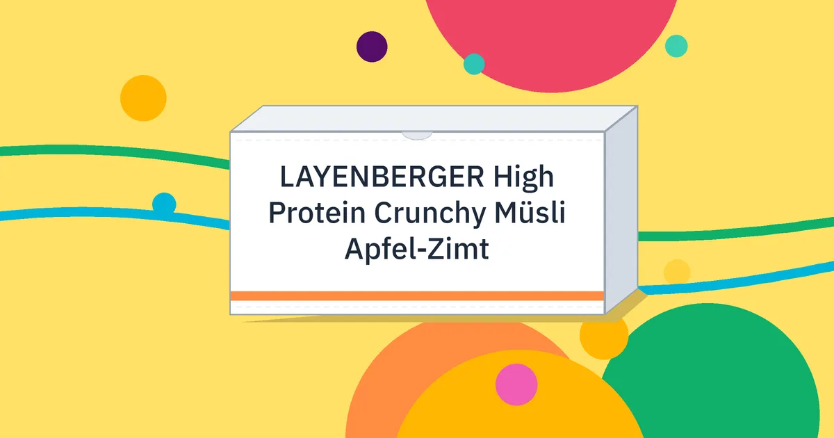 Symbolbild: Packung mit der Aufschrift LAYENBERGER High Protein Crunchy Müsli Apfel-Zimt (PZN 19792110) – Verfügbarkeit und Bezug in Apotheken in Frankfurt am Main