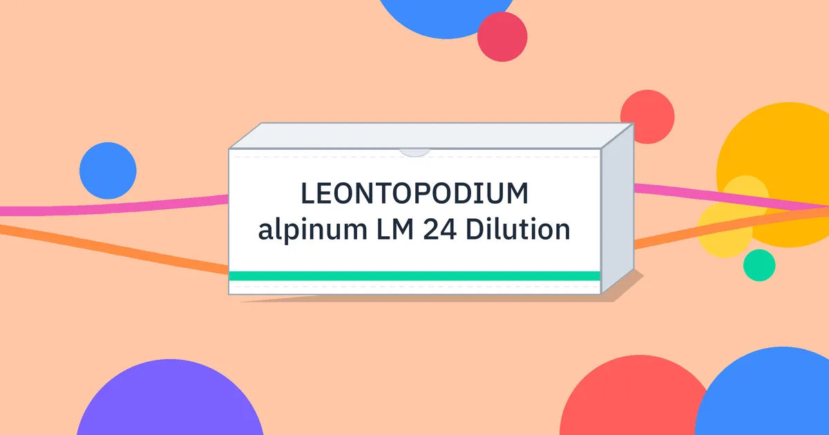 Symbolbild: Packung mit der Aufschrift LEONTOPODIUM alpinum LM 24 Dilution (PZN 13525589) – Verfügbarkeit und Bezug in Apotheken in Frankfurt am Main