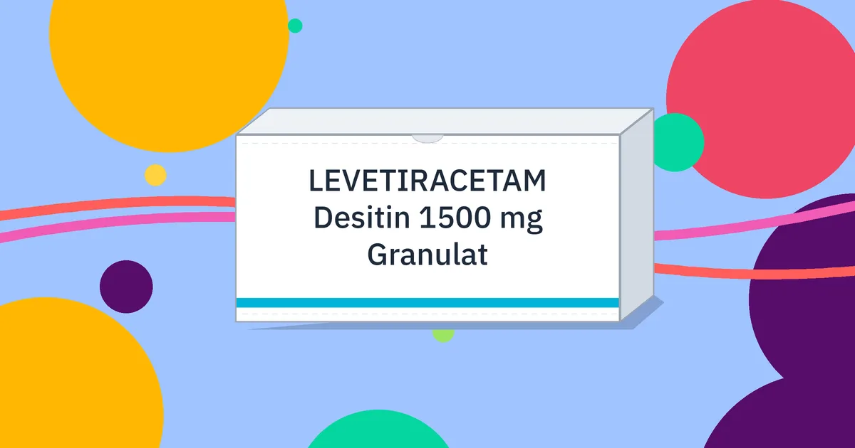 Symbolbild: Packung mit der Aufschrift LEVETIRACETAM Desitin 1500 mg Granulat (PZN 08892009) – Verfügbarkeit und Bezug in Apotheken in Frankfurt am Main