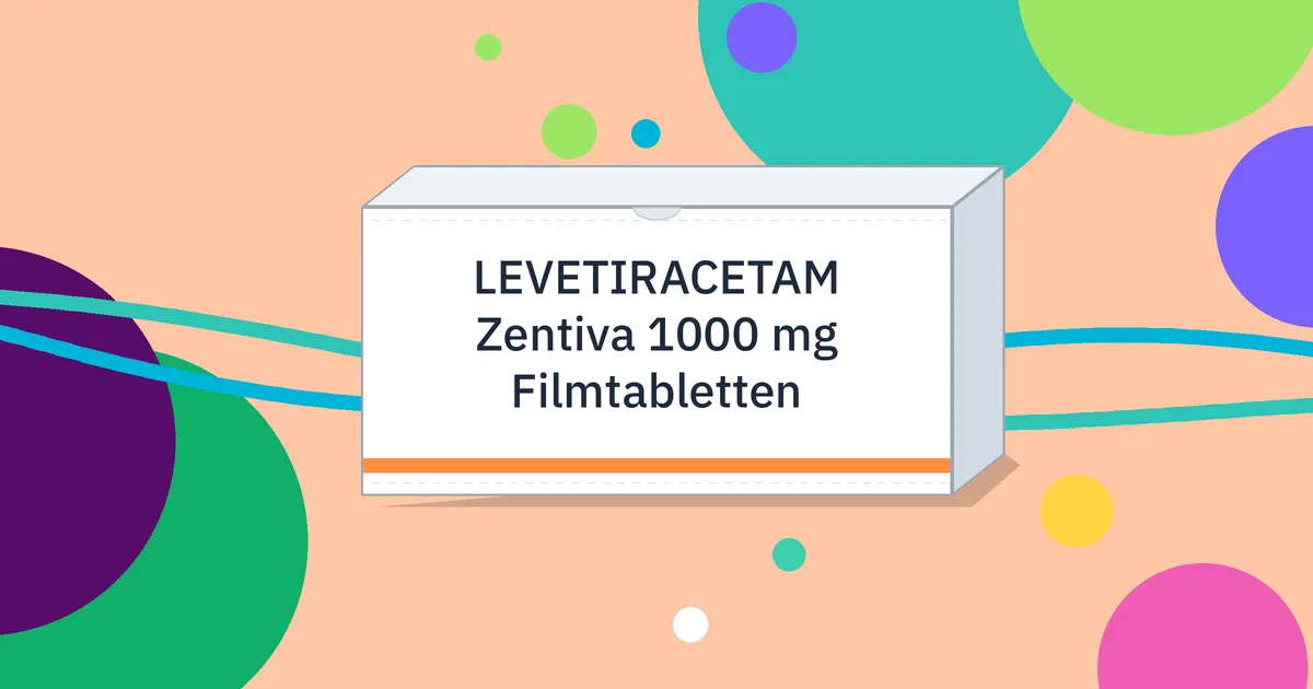 Symbolbild: Packung mit der Aufschrift LEVETIRACETAM Zentiva 1000 mg Filmtabletten (PZN 09199397) – Verfügbarkeit und Bezug in Apotheken in Frankfurt am Main