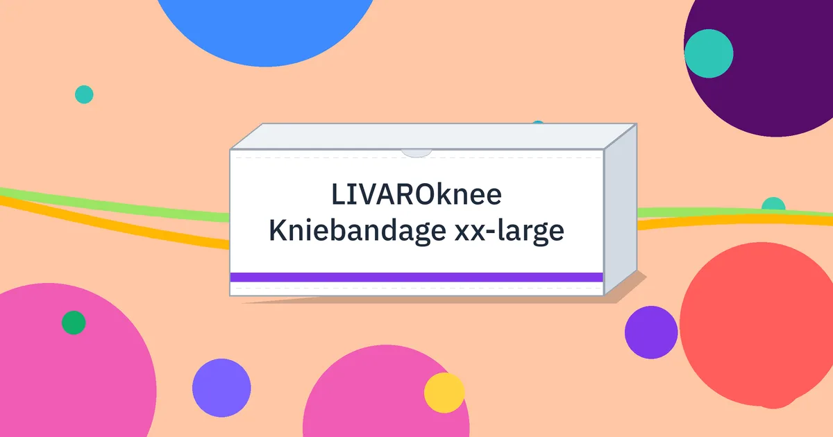 Symbolbild: Packung mit der Aufschrift LIVAROknee Kniebandage xx-large (PZN 17519723) – Verfügbarkeit und Bezug in Apotheken in Frankfurt am Main