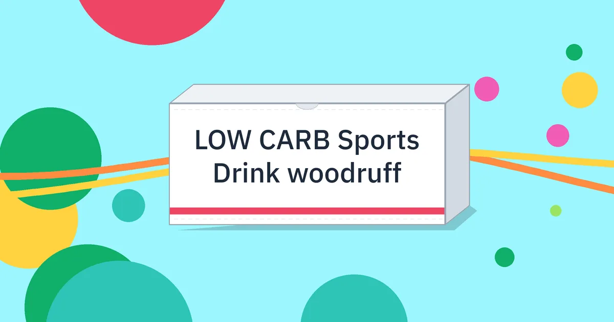 Symbolbild: Packung mit der Aufschrift LOW CARB Sports Drink woodruff (PZN 07678343) – Verfügbarkeit und Bezug in Apotheken in Frankfurt am Main
