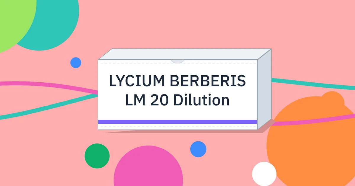 Symbolbild: Packung mit der Aufschrift LYCIUM BERBERIS LM 20 Dilution (PZN 13537196) – Verfügbarkeit und Bezug in Apotheken in Frankfurt am Main