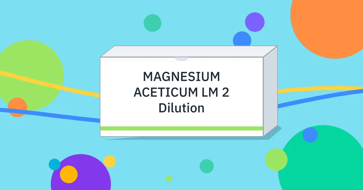Symbolbild: Packung mit der Aufschrift MAGNESIUM ACETICUM LM 2 Dilution (PZN 12935517) – Verfügbarkeit und Bezug in Apotheken in Frankfurt am Main