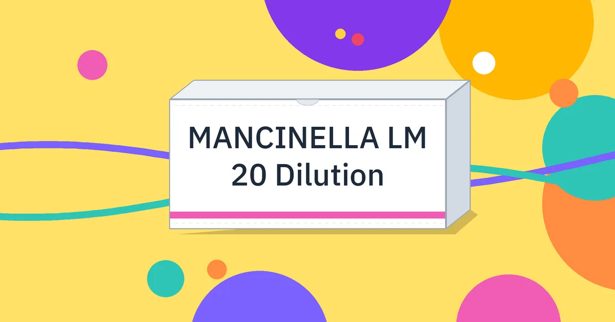 Symbolbild: Packung mit der Aufschrift MANCINELLA LM 20 Dilution (PZN 13540910) – Verfügbarkeit und Bezug in Apotheken in Frankfurt am Main