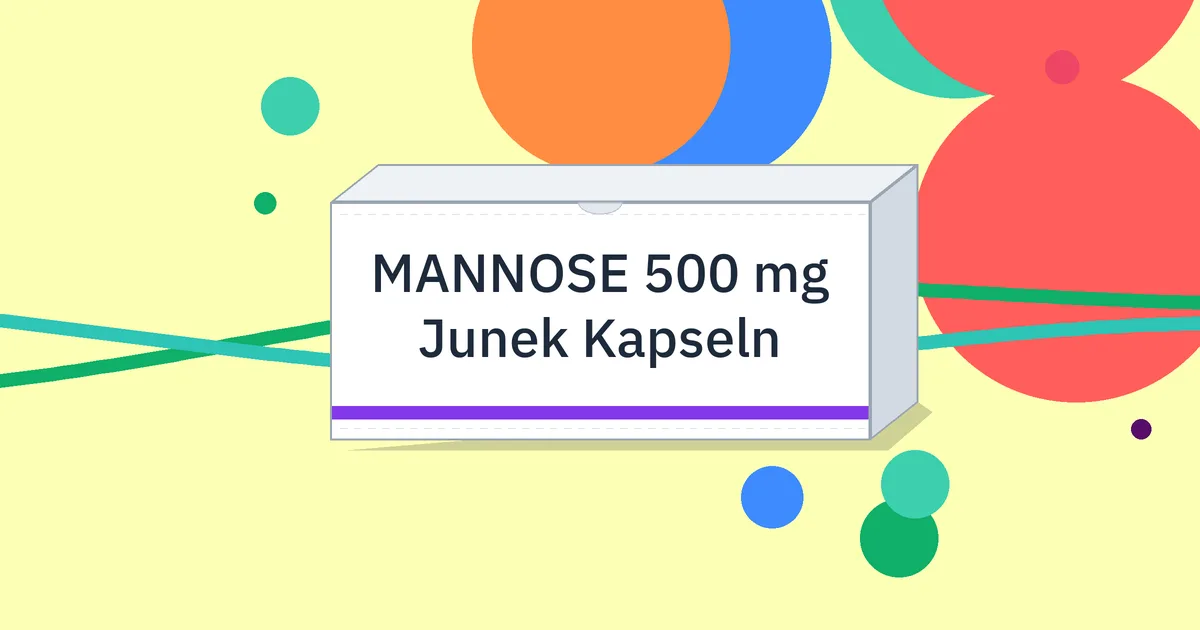 Symbolbild: Packung mit der Aufschrift MANNOSE 500 mg Junek Kapseln (PZN 13894447) – Verfügbarkeit und Bezug in Apotheken in Frankfurt am Main