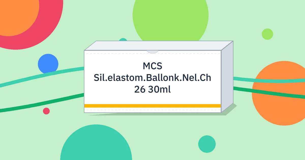 Symbolbild: Packung mit der Aufschrift MCS Sil.elastom.Ballonk.Nel.Ch 26 30ml (PZN 04802475) – Verfügbarkeit und Bezug in Apotheken in Frankfurt am Main